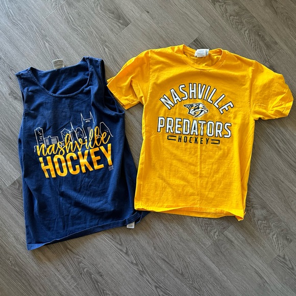 Fanatics | Tops | Lot Of 2 Nashville Predators Nhl Hockey Tshirt And ...